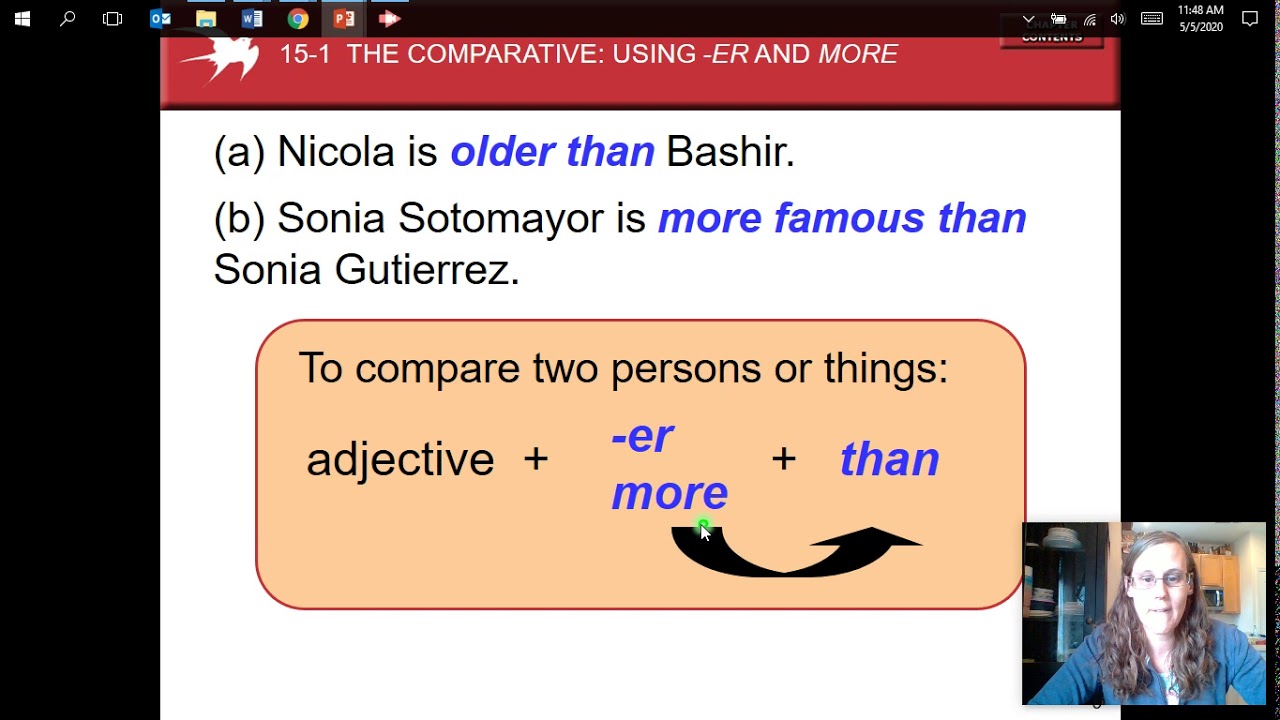Comparatives: 'ER' & 'MORE' - YouTube