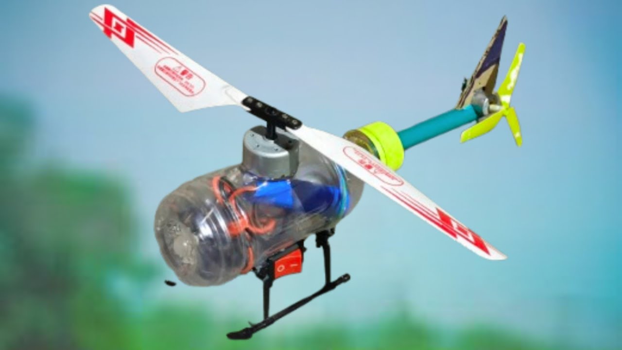 How To Make DIY Helicopter at Home - Powerful flying Helicopter - YouTube