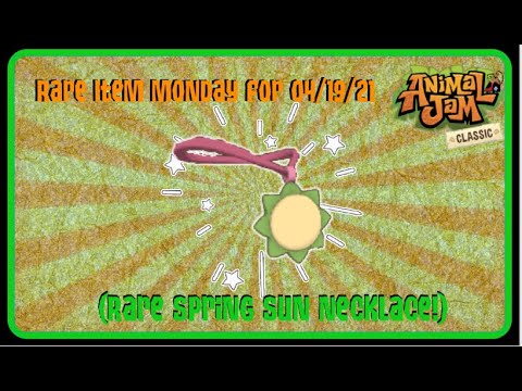ANIMAL JAM CLASSIC: Rare Item Monday for 04/19/21 (Rare Spring Sun ...