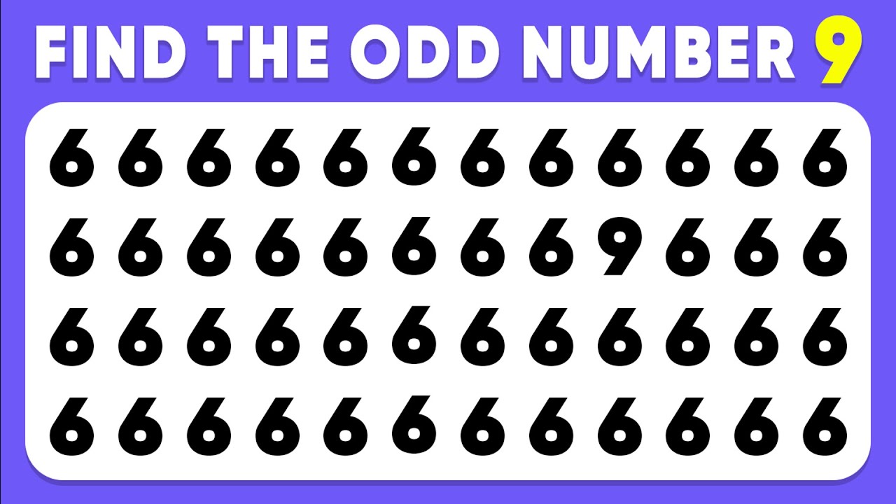 Find the ODD One Out | Find The ODD Number And Letter Edition! | Emoji ...
