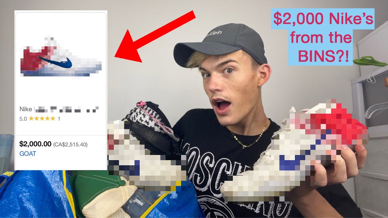 INSANE Huge Goodwill Outlet / Bins Haul [ RARE $2,000 NIKE SNEAKER FIND ...