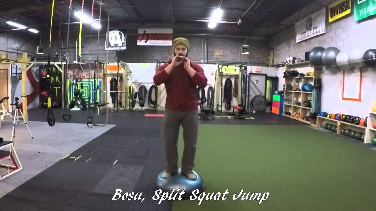 Bosu Squat Jump