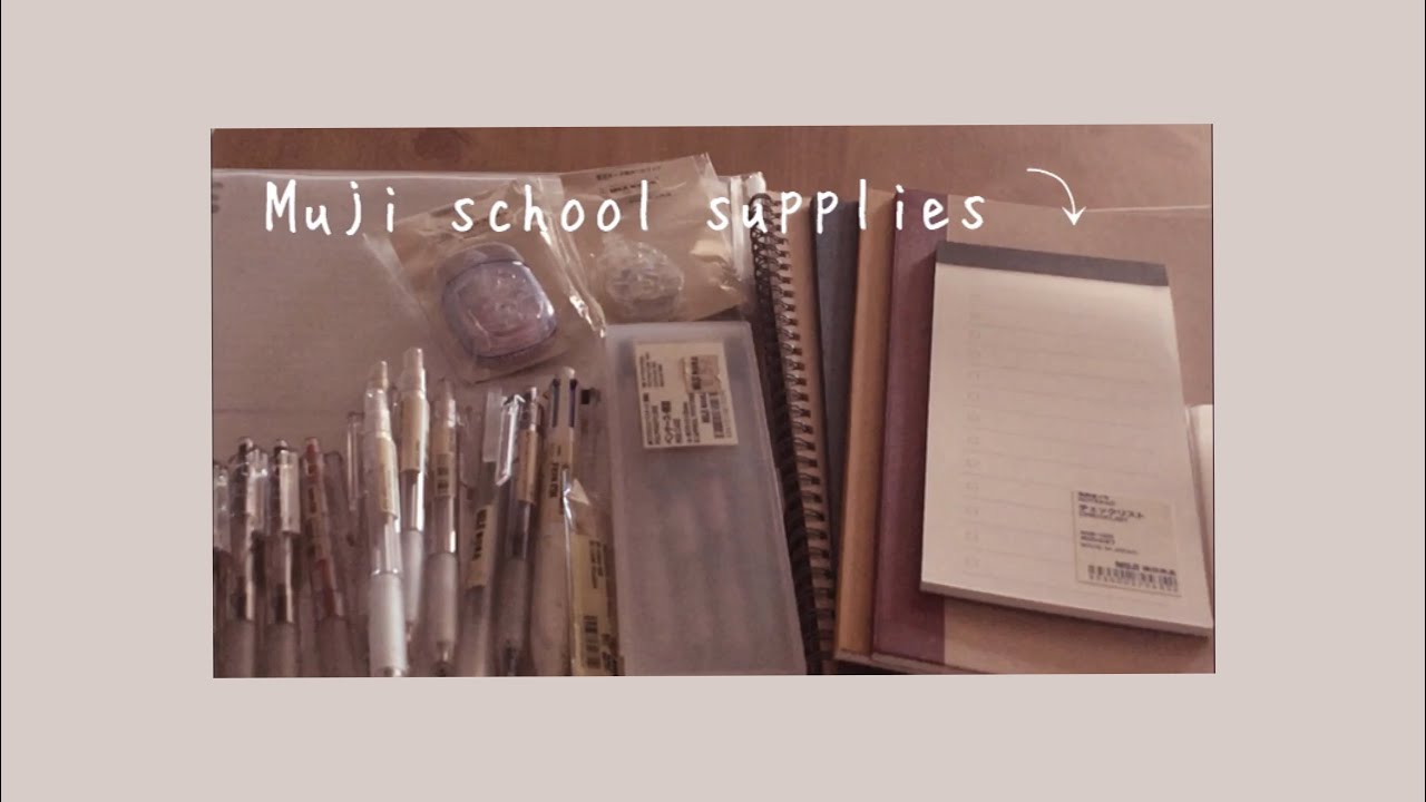 Muji school supplies || haul #1 - YouTube