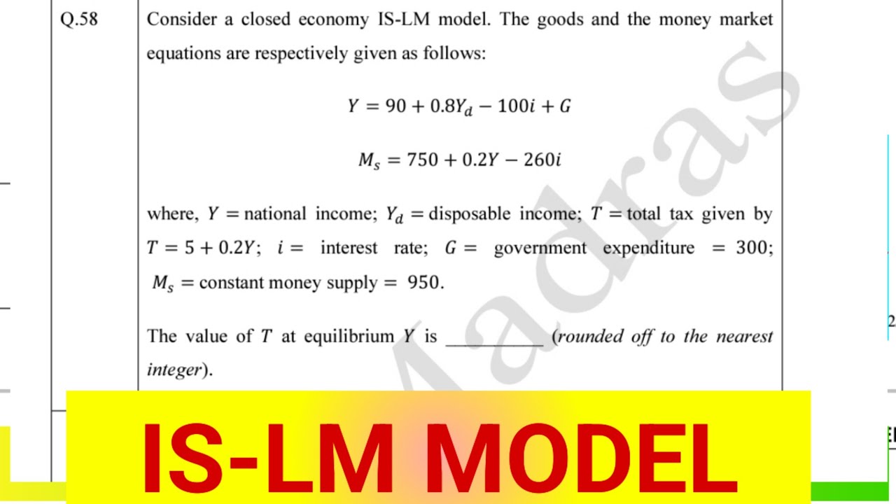 IS LM Model. finding the Taxes at equilibrium level of income in IS LM ...