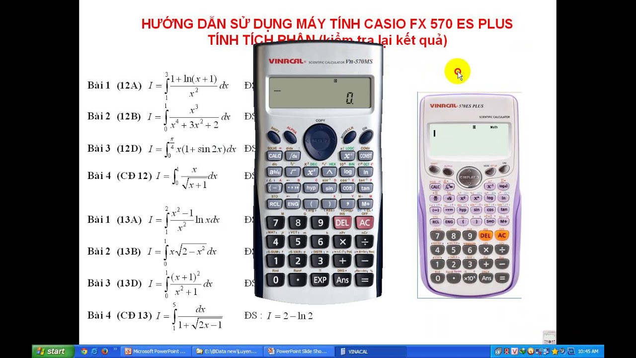 HD sử dụng Casio FX 570 ES plus, FX 570 MS tính tích phân - YouTube