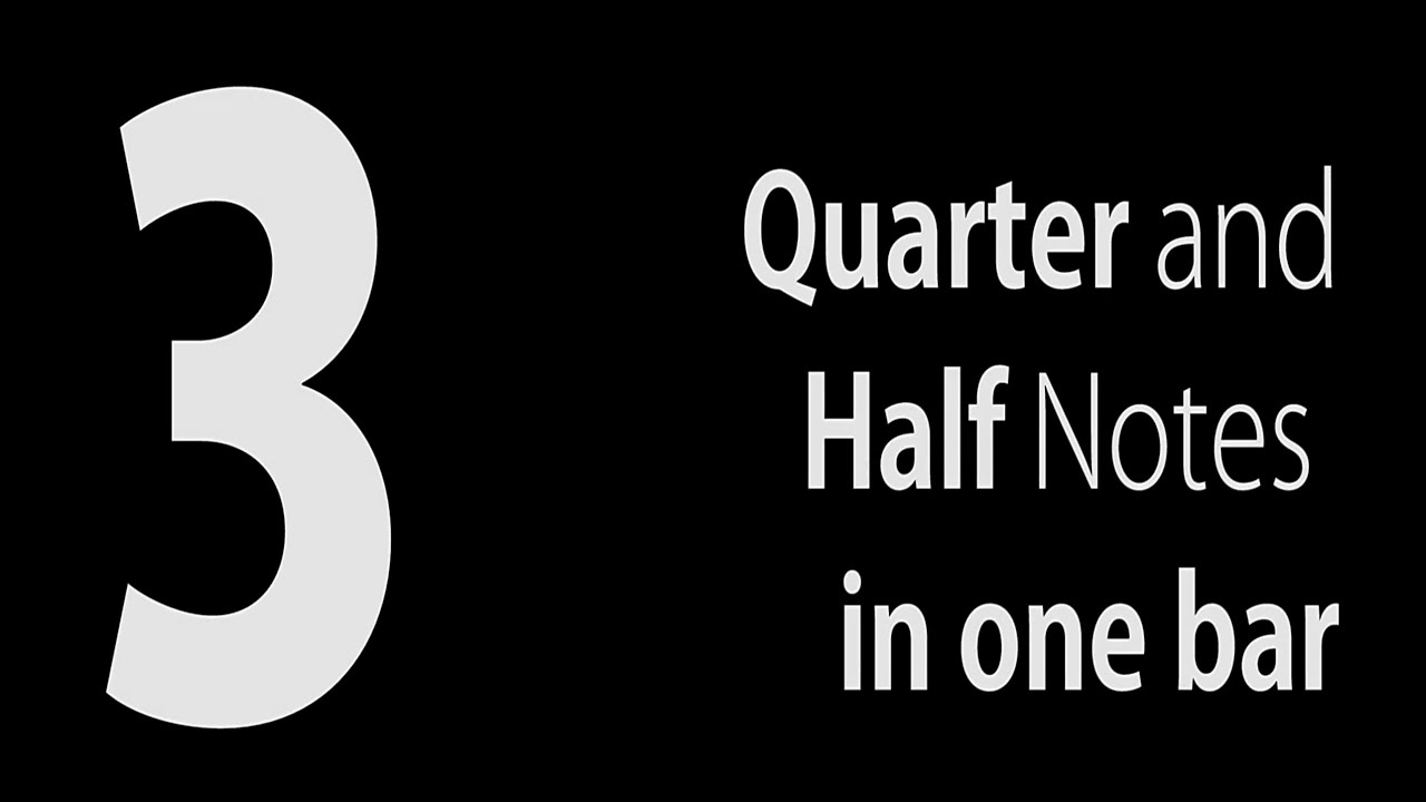 Quarter and half notes in one bar - YouTube
