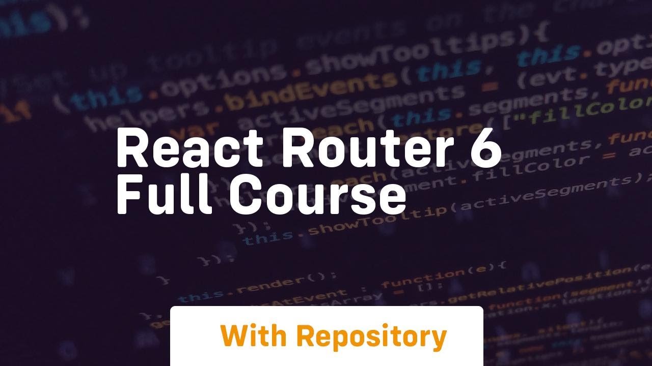 react router 6 full course - YouTube