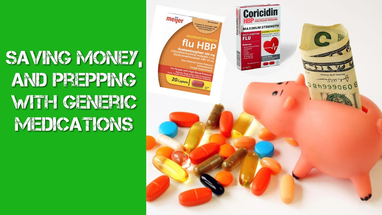 Saving Money, and Prepping with Generic Medications - YouTube