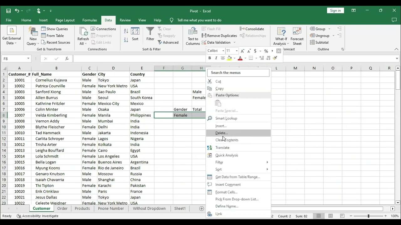 DropDown & CountIf - YouTube