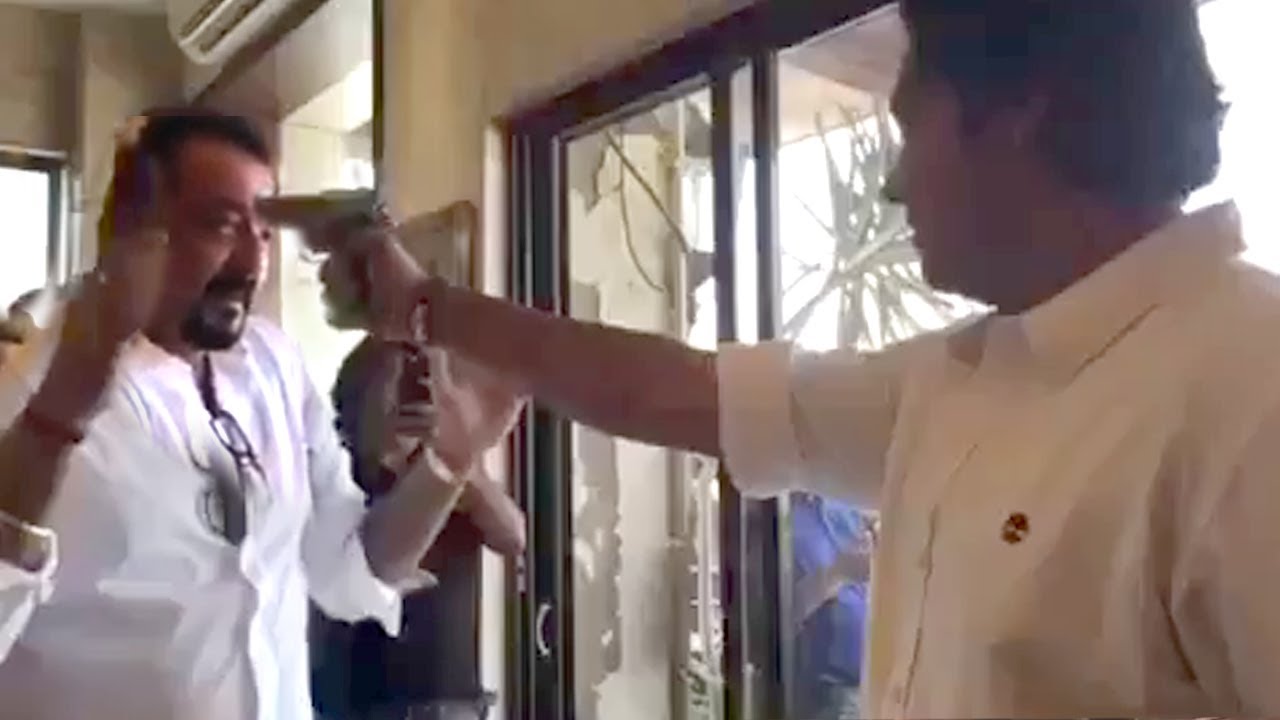 Sanjay Dutt Gets Threatened By A Man With Gun - Watch What Happens Next ...