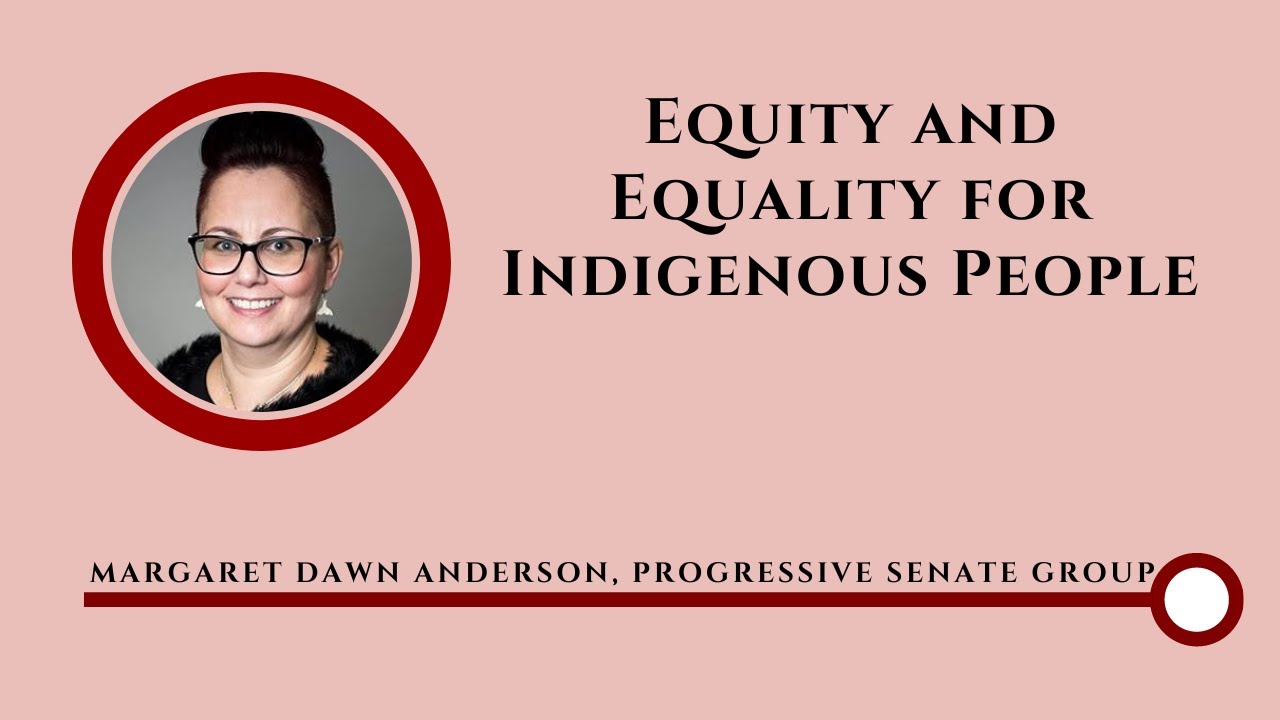 Senator Anderson speaks about equity and equality for Indigenous people ...
