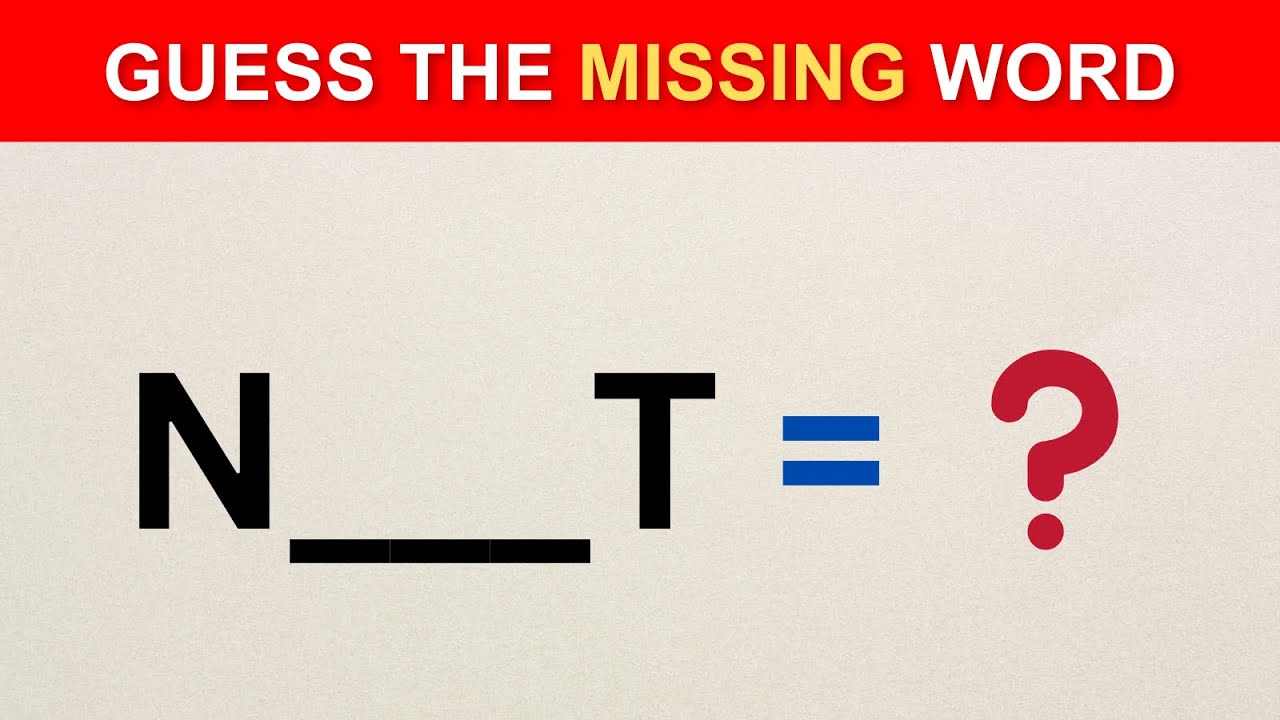 Ultimate Missing Word Quiz | Can You Guess the Correct Word? 🧠🔥 | Brain ...