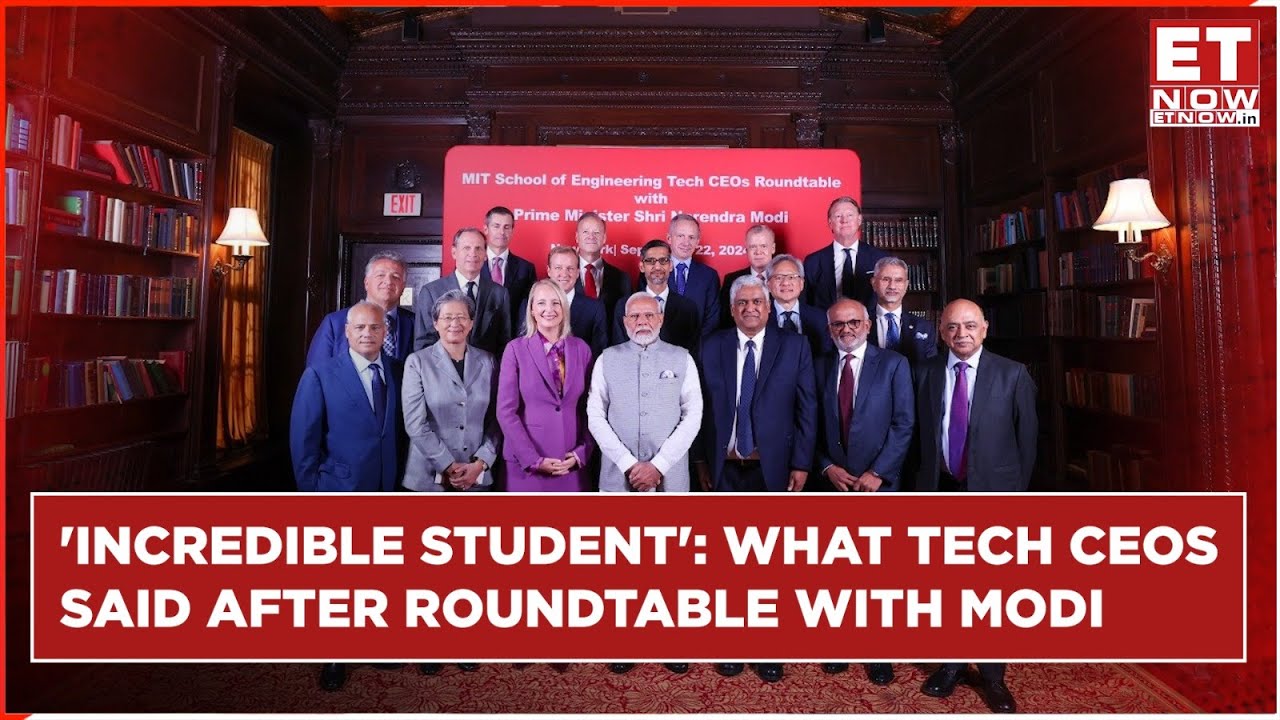 Global Tech CEOs Hail PM Modi & Opportunities In India After Roundtable ...