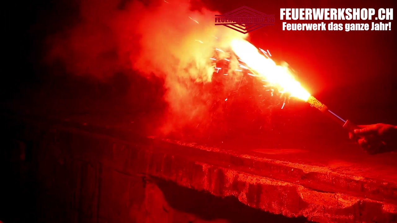 Bengalo comet, rot (Pyro) - YouTube