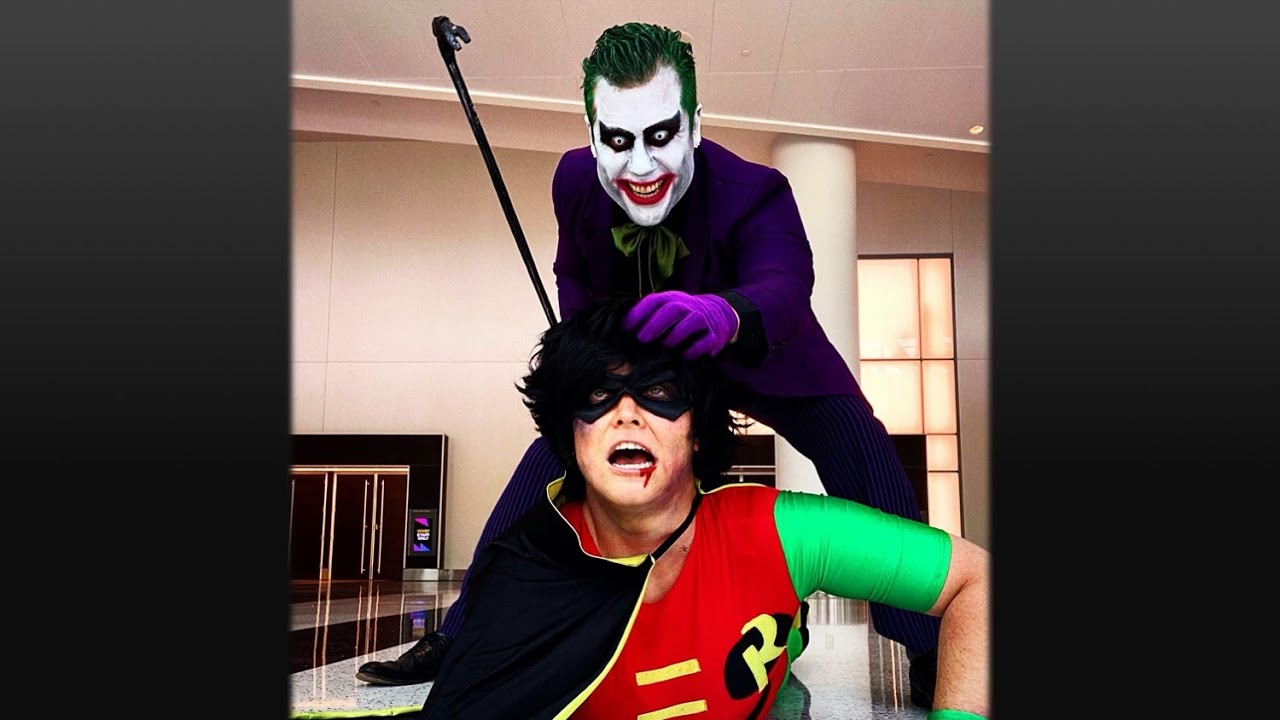 Batman: JOKER BEATS ROBIN WITH CROWBAR PRANK! Death in The Family IRL ...