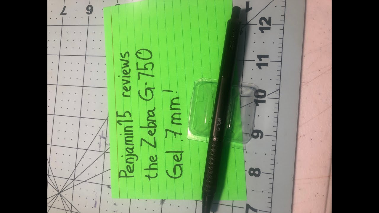 Penjamin15 reviews the Zebra G-750 Gel .7mm pen - YouTube
