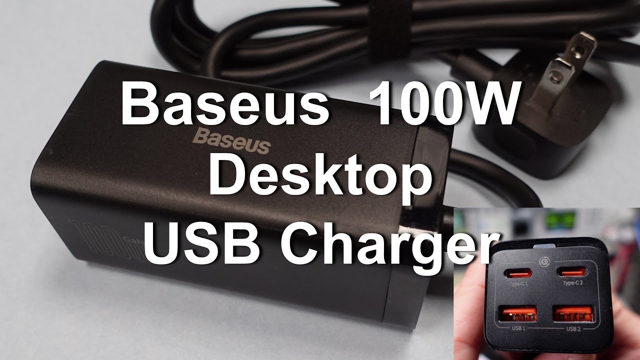 Baseus 100W GaN 3 Desktop Power Adapter Review and Test - YouTube