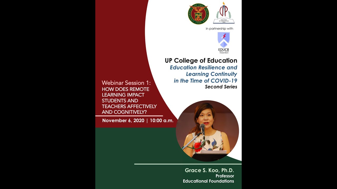 UP College of Education: Webinar Session 1 (2nd Series) - YouTube