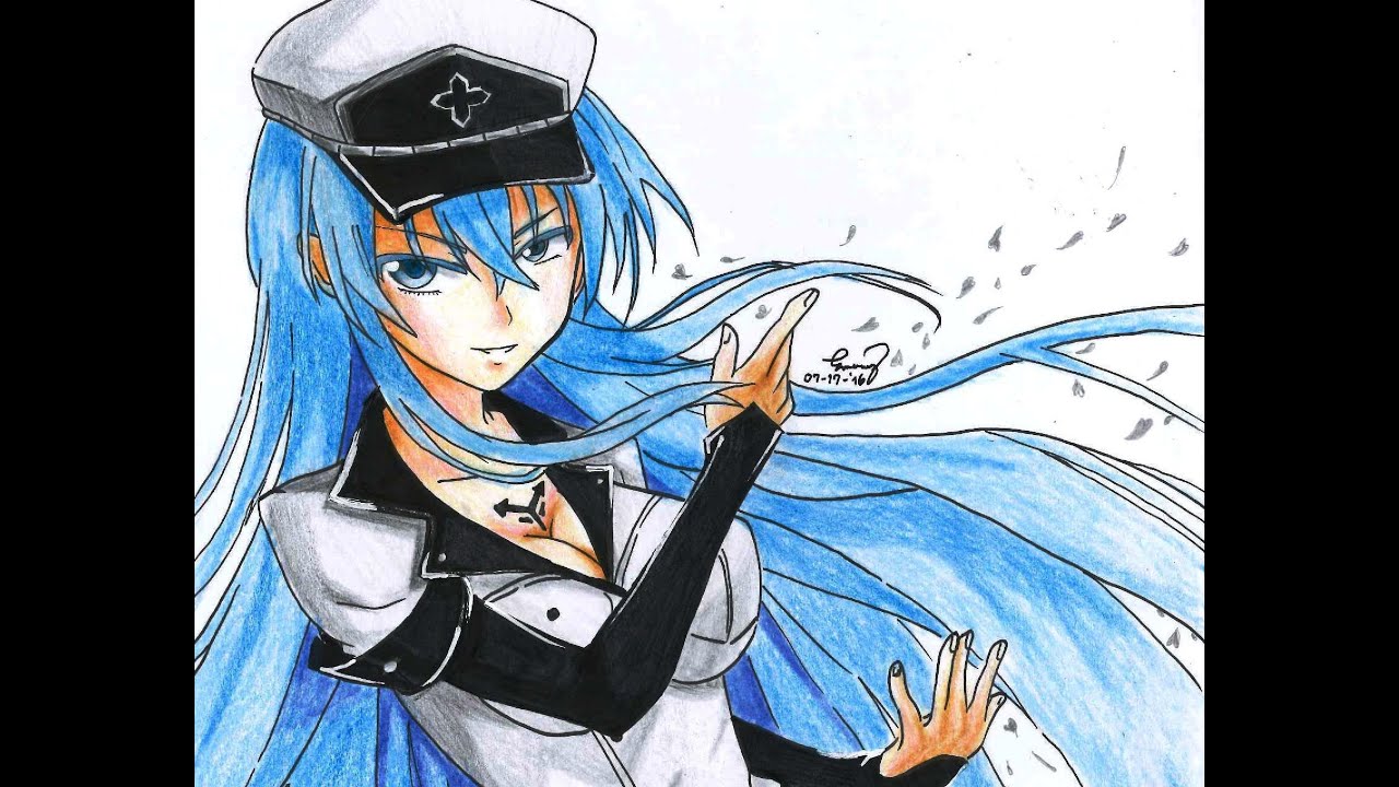 SPEED DRAWING: Esdeath (Akame ga Kill!) - YouTube