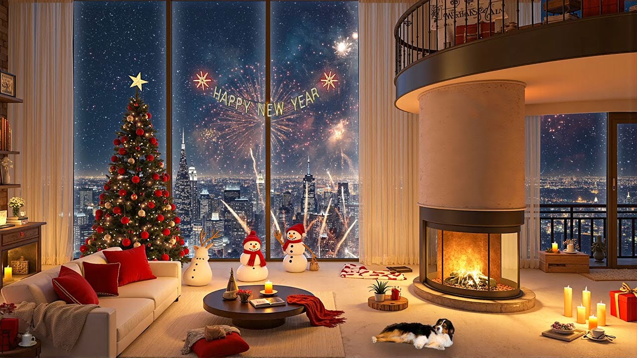 Cozy Luxury Apartment in New York with Soft Jazz Saxophone Music ...