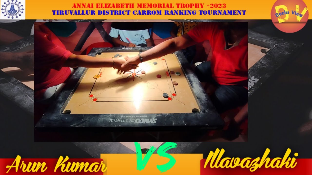 Quarter Final Illavazhagi vs Arun Kumr | Tiruvallur District Carrom ...