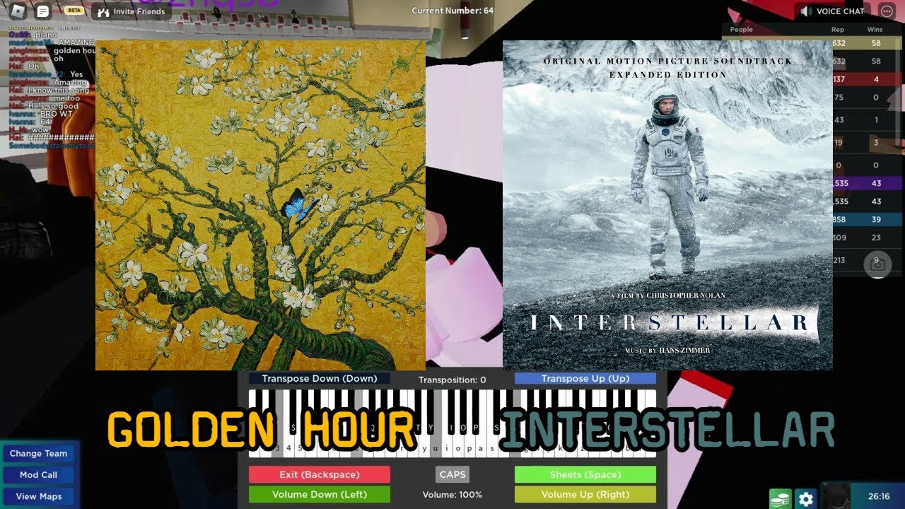 golden hour x Interstellar | Roblox Got Talent (ROBLOX Piano Cover ...