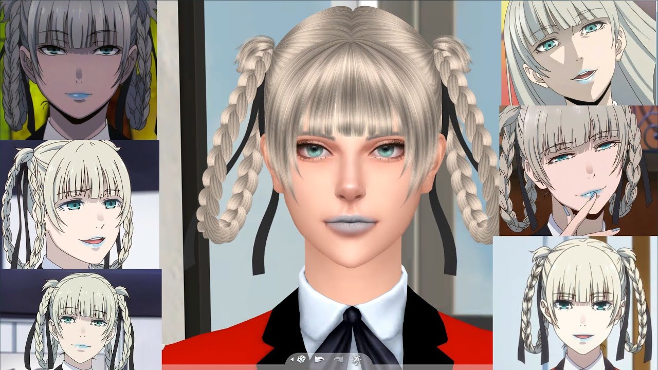 The sims 4 สร้างตัวละคร Kirari Momobami - Kakegurui 🃏♣️♦️ #thesims4 # ...