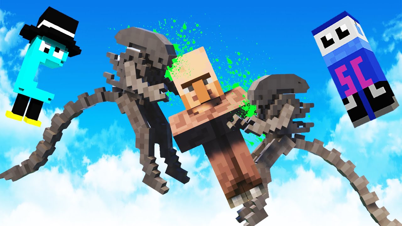We Fed Minecraft Villagers to Xenomorph Aliens in Teardown! - YouTube