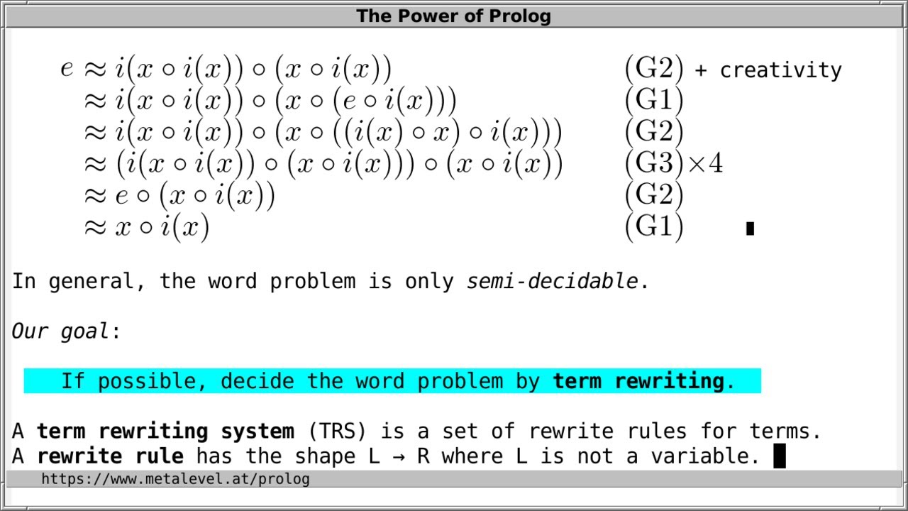 Term Rewriting with Prolog - YouTube