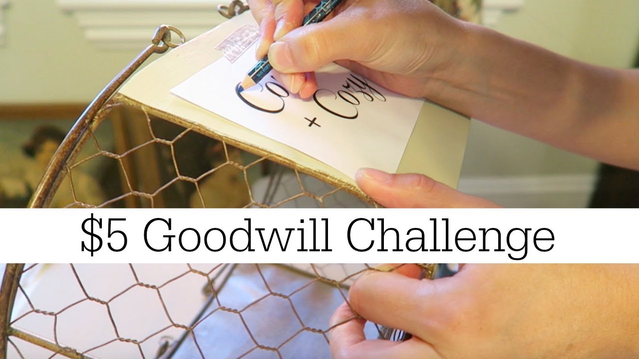 $5 Goodwill Challenge Fall 2018 | Thrift Store Makeover - YouTube