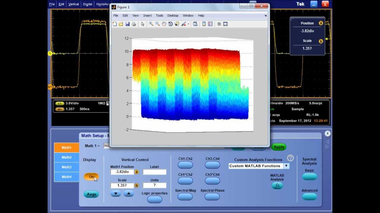Custom Math Waveforms using Matlab on an Oscilloscope - YouTube