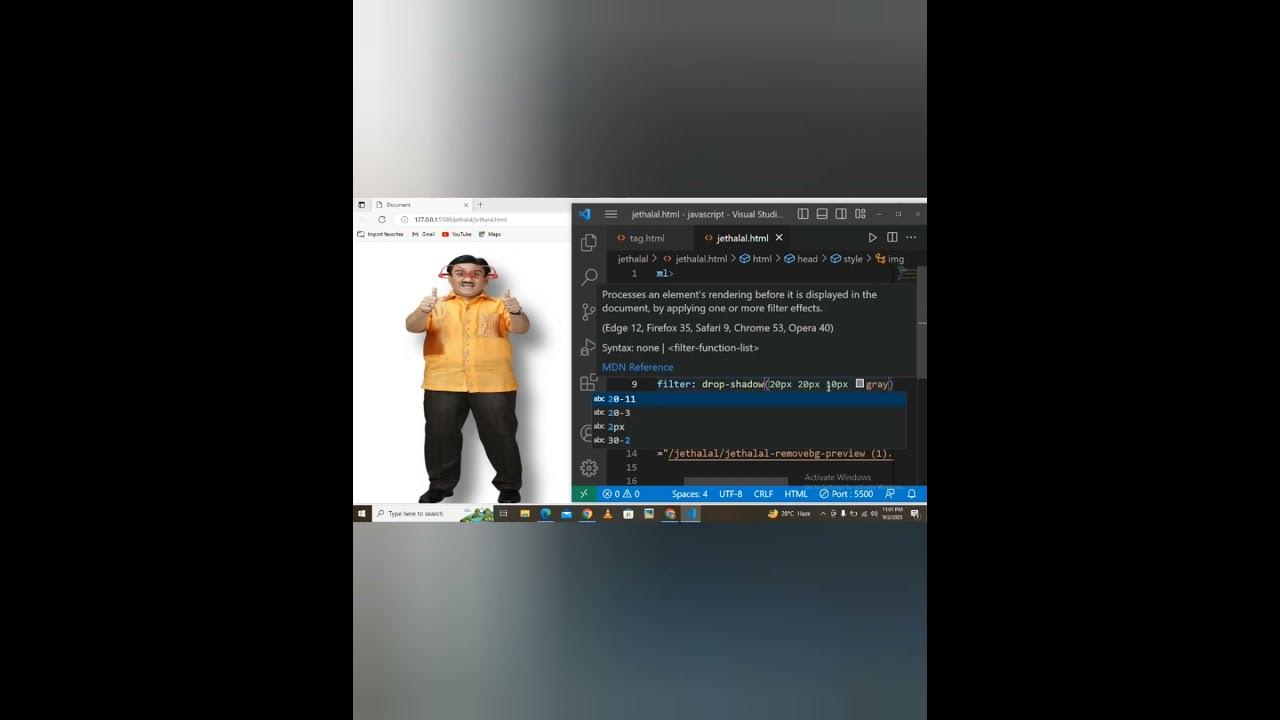 Drop Shadow Using Html And Csshtml Webdeveloper Webdevelopment Coding Jethalal Tmkoc