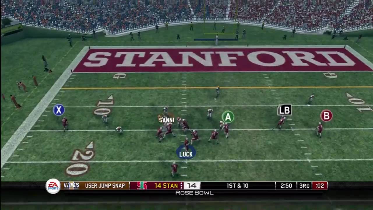 NCAA FB 10: #14 Stanford vs #5 Illinois - YouTube