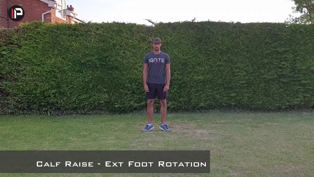Calf Raise External Rotation - YouTube