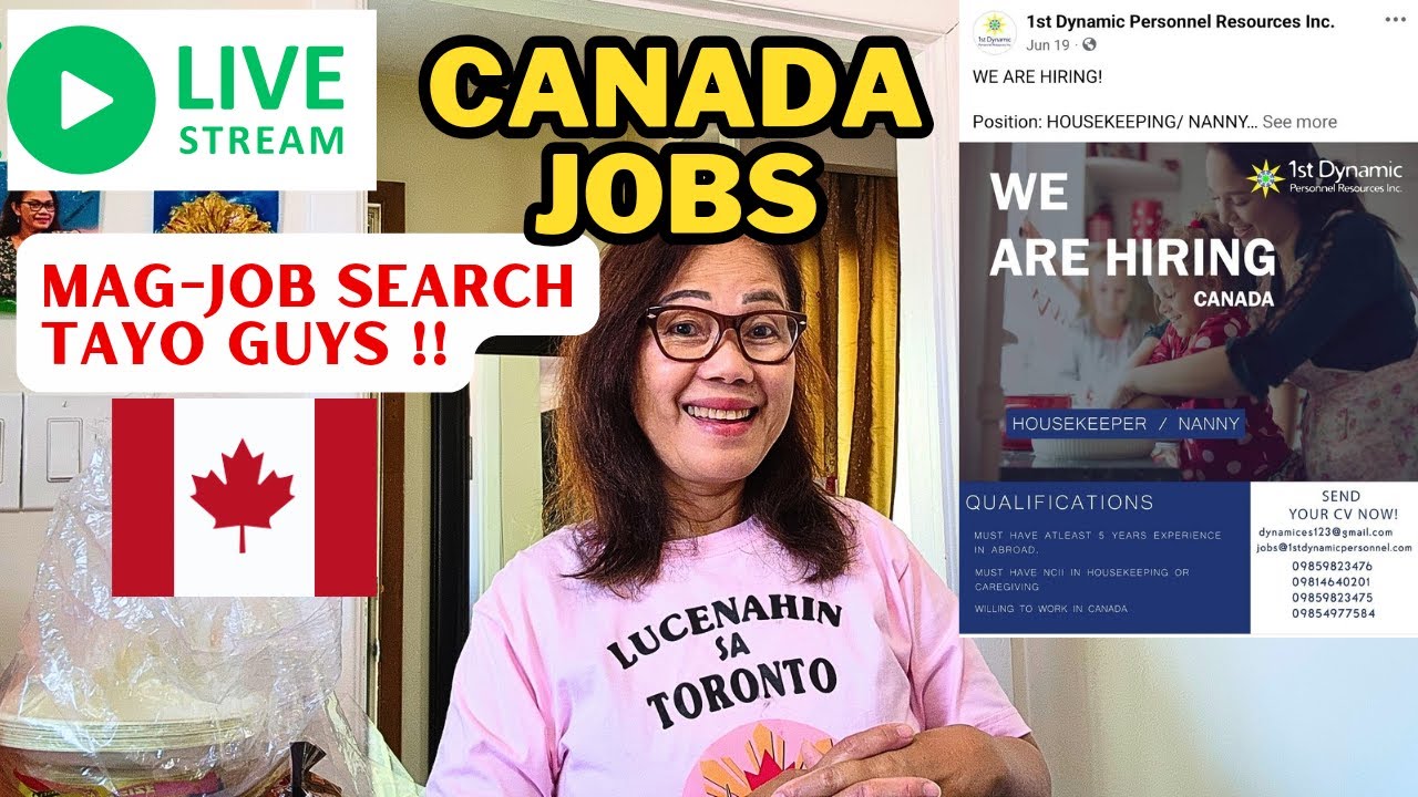 LIVE STREAM: JOB SEARCH TAYO GUYS, RESUME SCREENSHOT DIN !!!🇨🇦🇨🇦 ️ ...