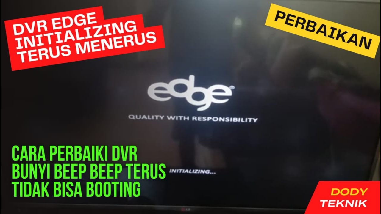 perbaikan DVR cctv Edge rusak bunyi terus initializing - YouTube