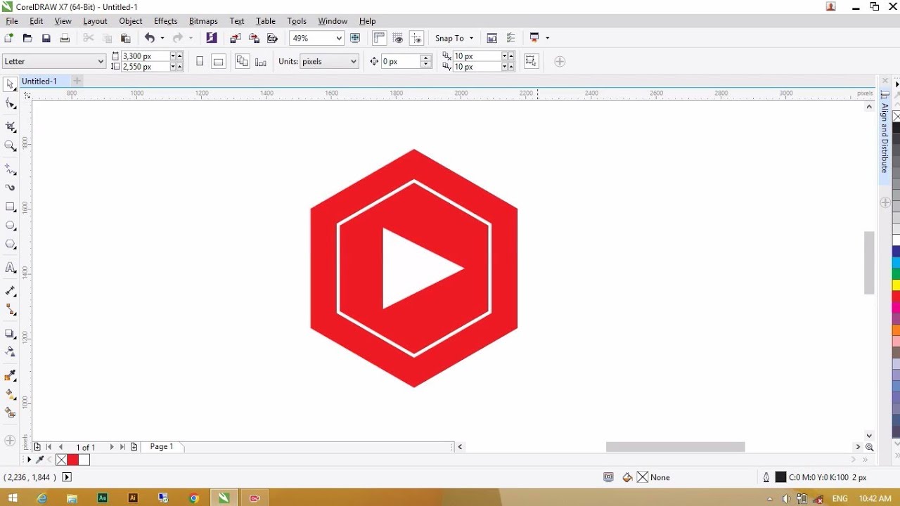 How To Create YouTube Studio Logo In CorelDraw | CorelDraw Tutorial | G Zar Tech - YouTube