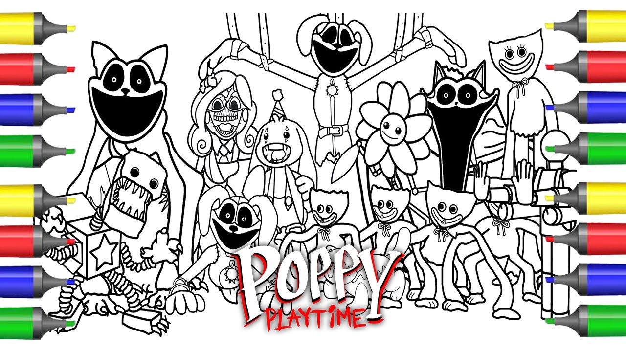 Poppy Playtime Chapter 3 Coloring Pages / How To draw ALL BOSSES and ...