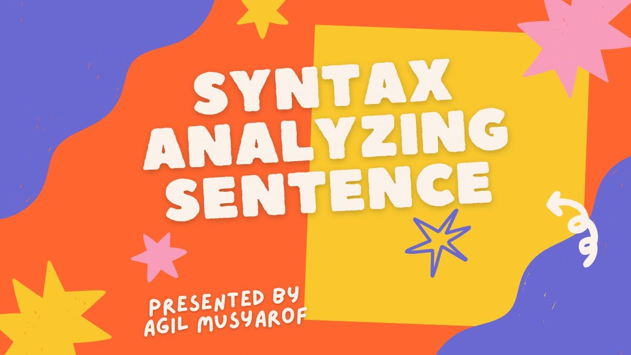 Syntax Analyzing Sentence - With Tree Diagram - YouTube