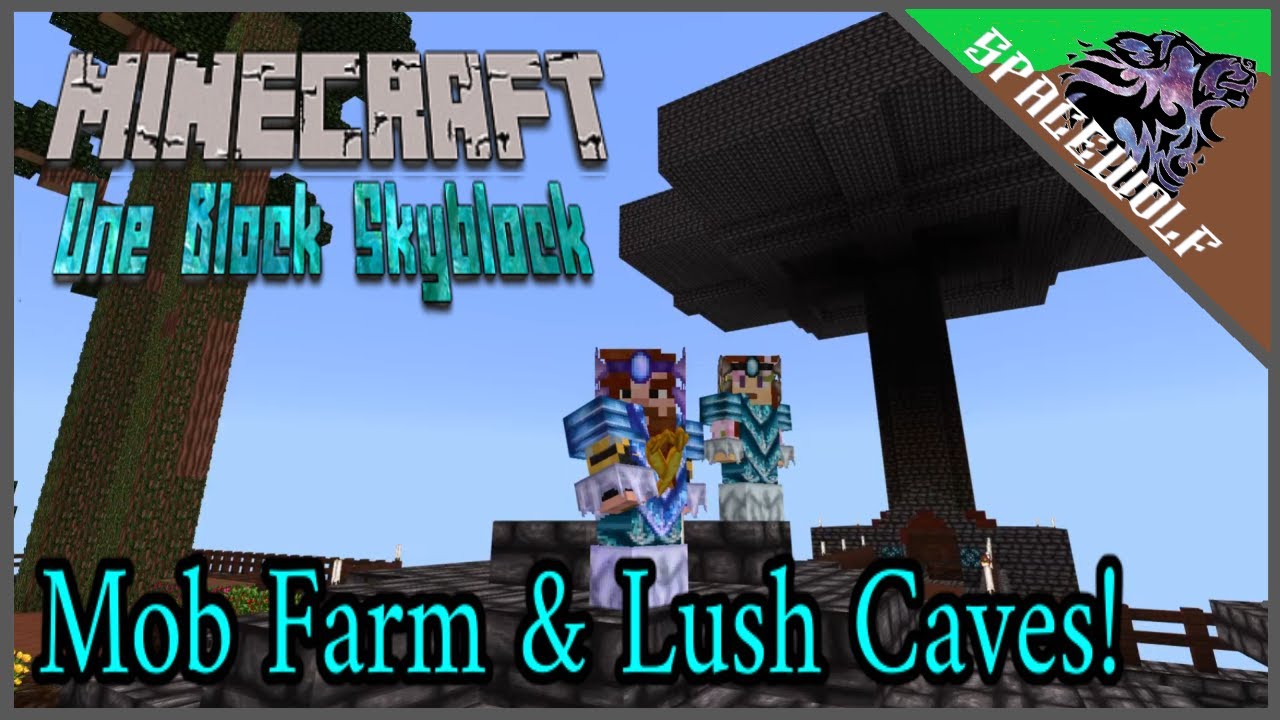 One Block Skyblock | Minecraft | #2 Mob Farm & Lush Caves! - YouTube