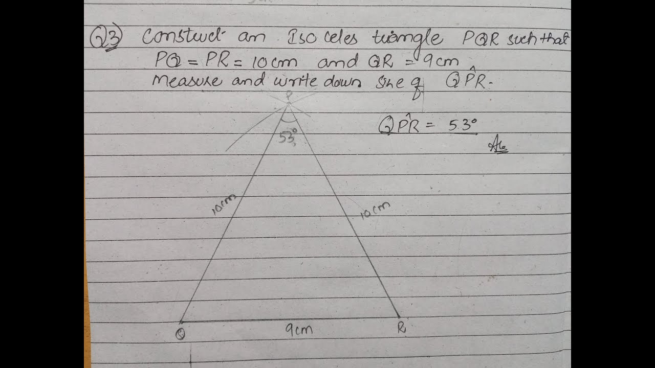 Ex 10D Q# no 3| Geometrical Construction | APS 8th maths| Updated New ...