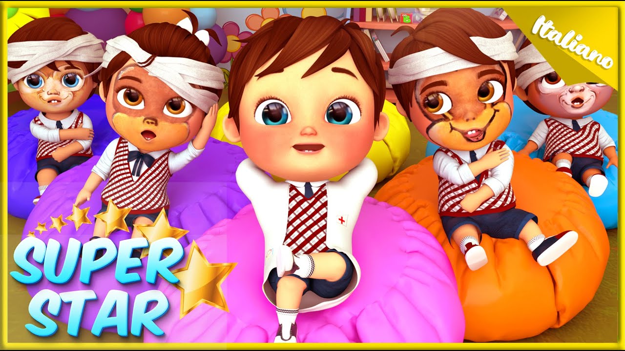 Cinque scimmiette - Canzoni da ballare per bambini - Super Star Italy ...