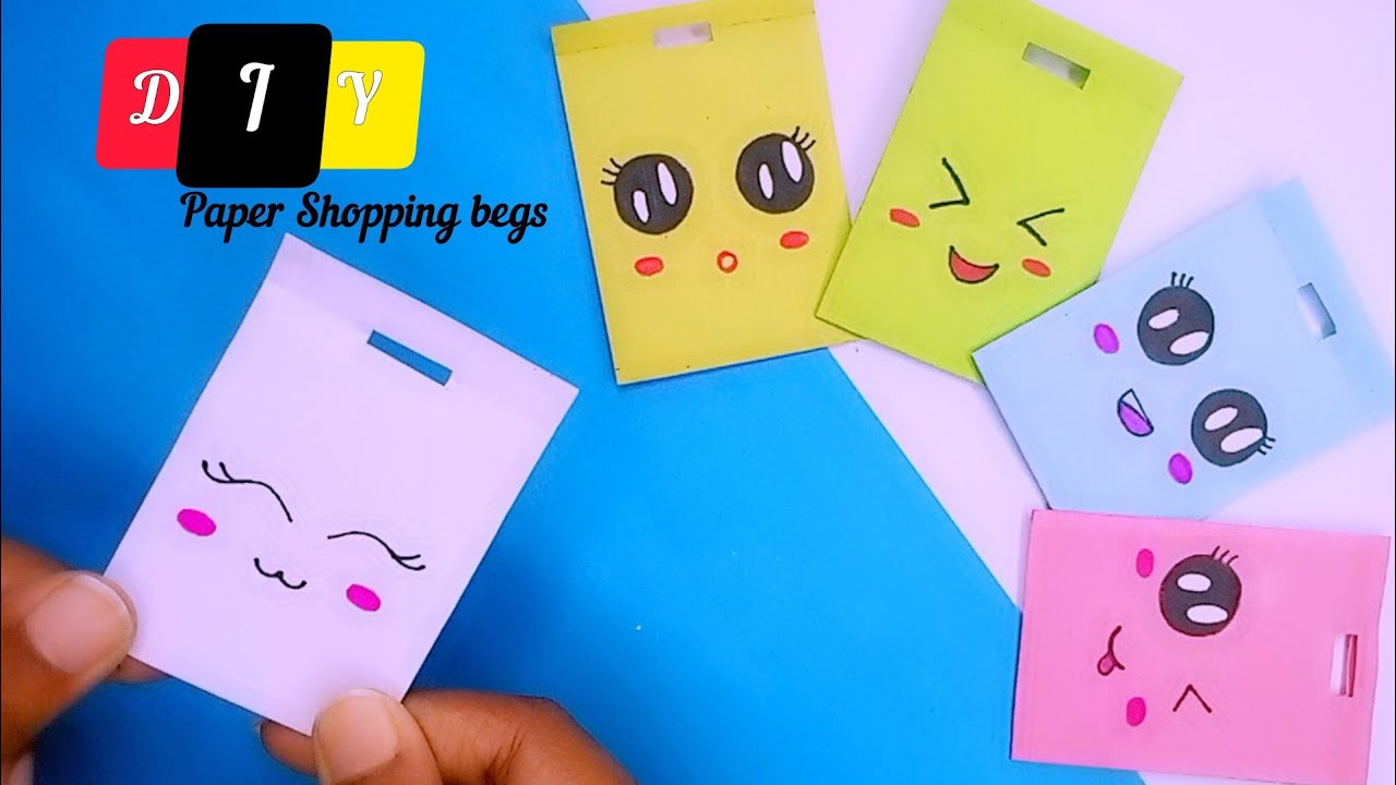 Diy shopping begs.Origami paper beg. origami paper craft.paper craft ...