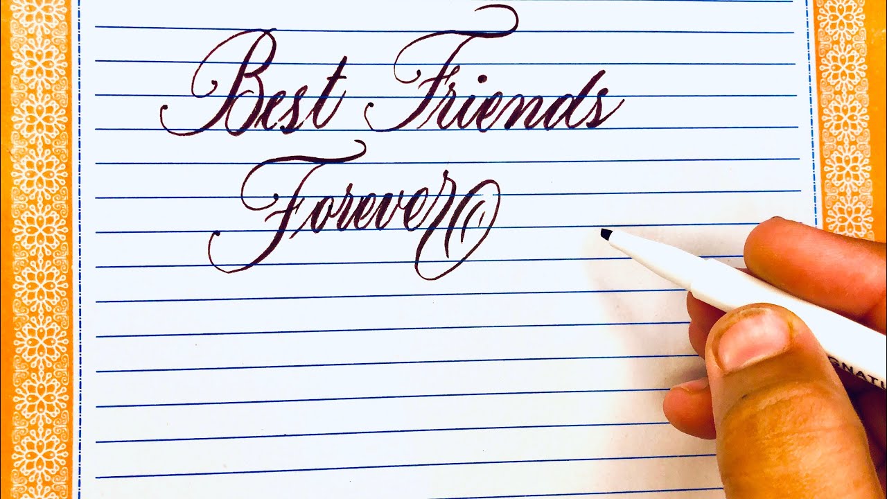 Essays Master: Best Friend Forever Calligraphy - Elegant Lettering ...