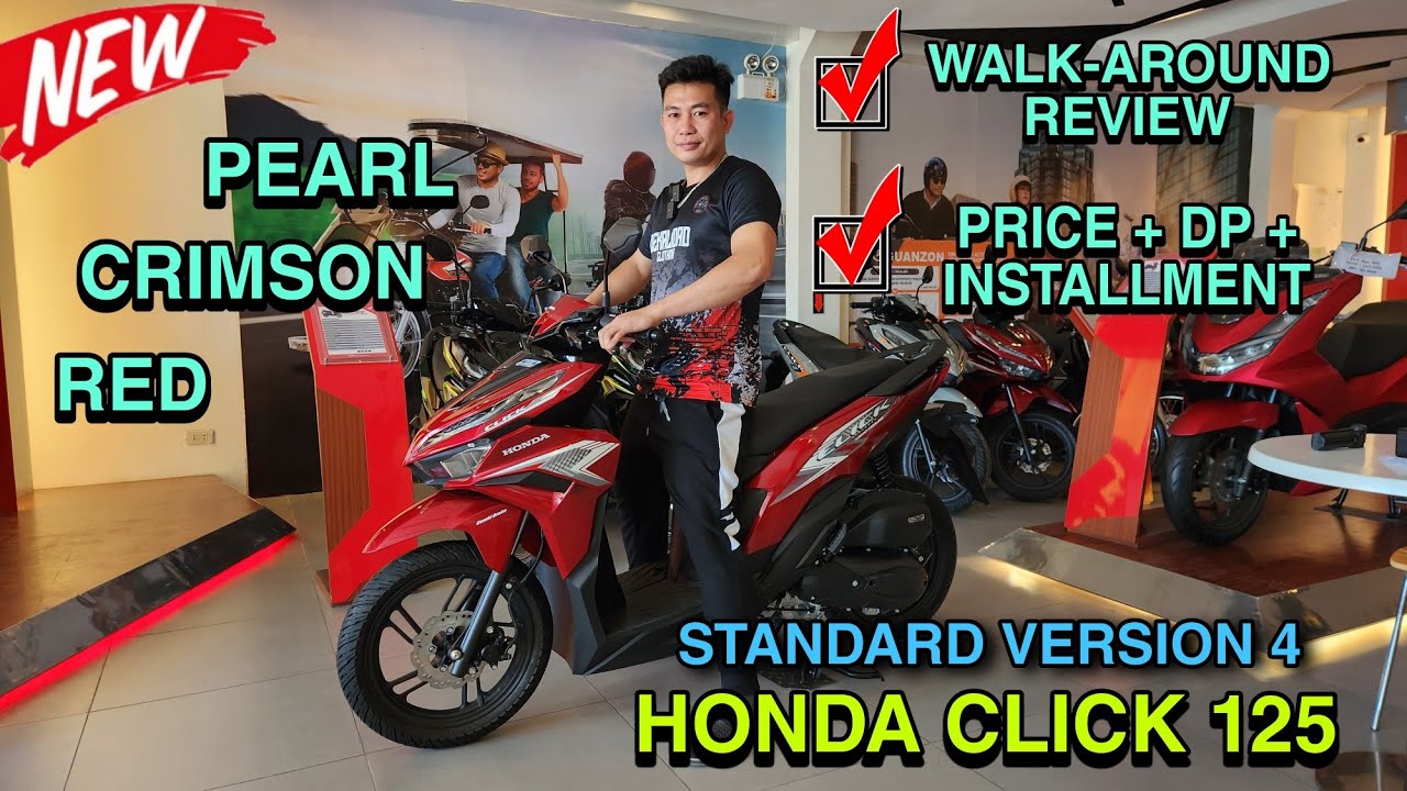 HONDA CLICK 125 Standard Version 4 Pearl Crimson Red - YouTube