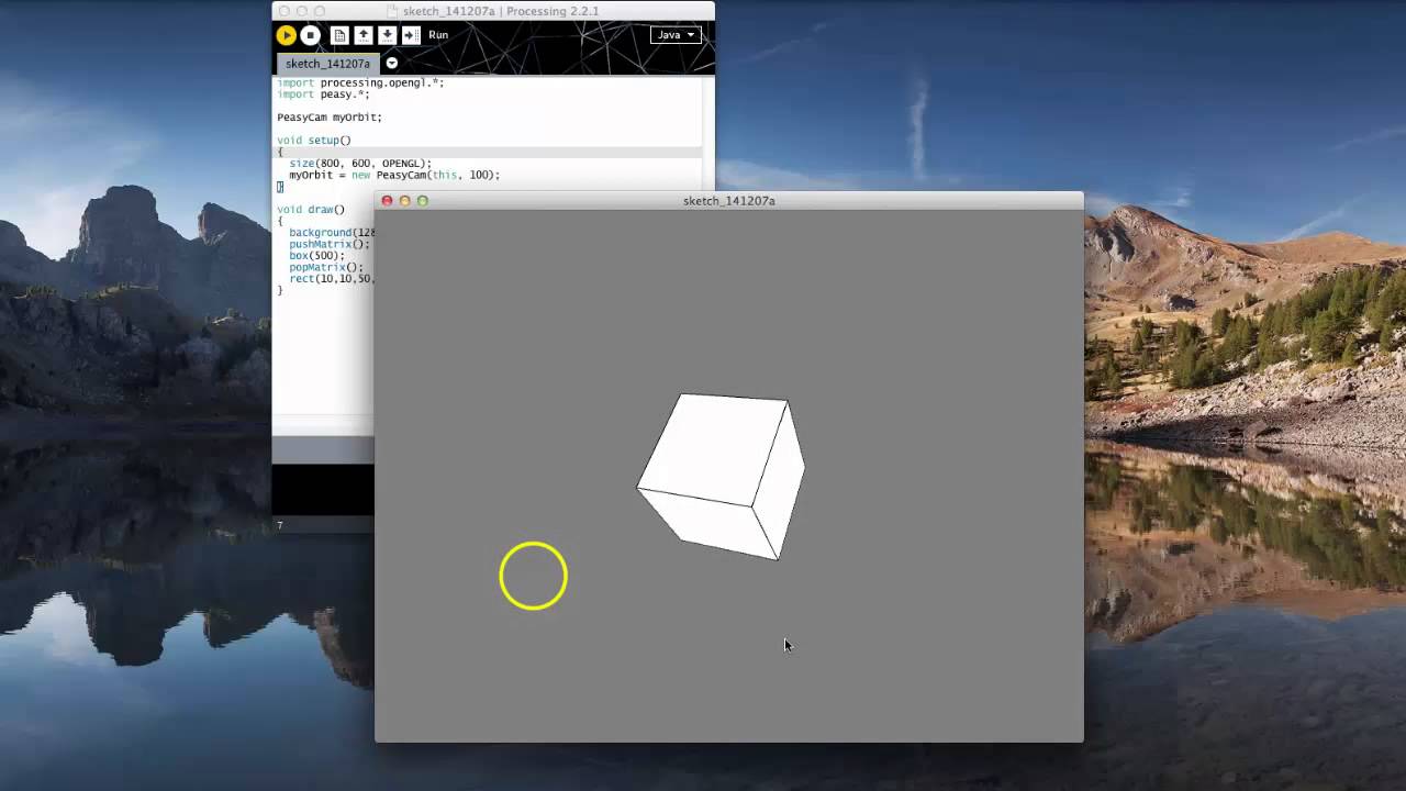 Использование peasycam в Processing для управления камерой - YouTube