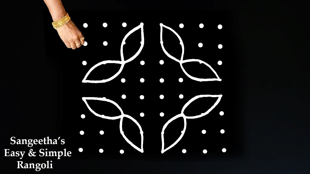 Easy & Simple Rangoli Designs with 8*8 Dots | Rangoli with Dots ...