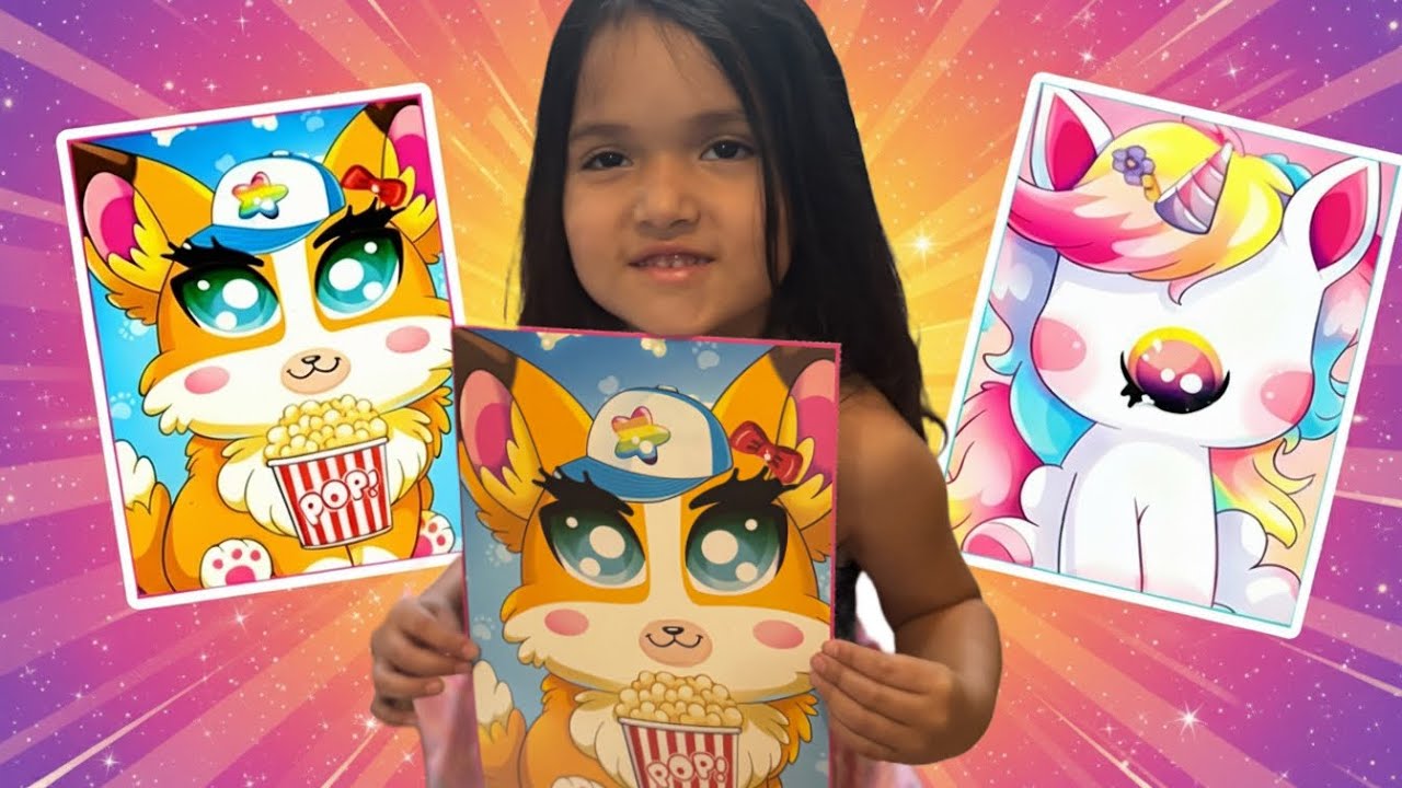 Armine’s Magical Sticker Faces! | Huge Sticker Face Book 🦄 - YouTube