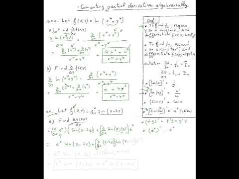 Computing partial derivatives algebraically #2 - YouTube
