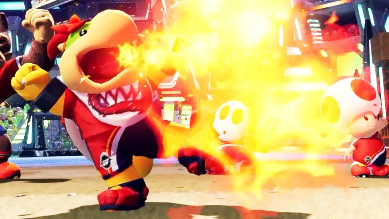 Mario Strikers Battle League - All Characters Cup Victory Animations ...